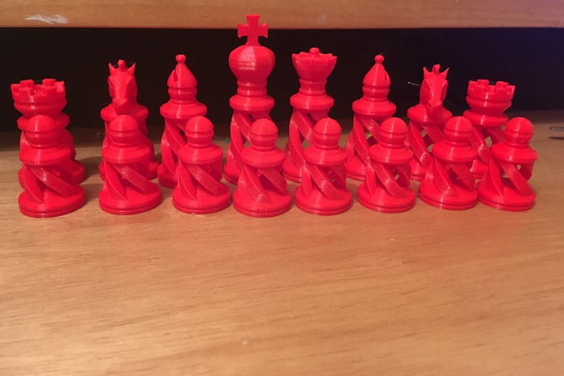 3D Printed Chess Set - Etsy