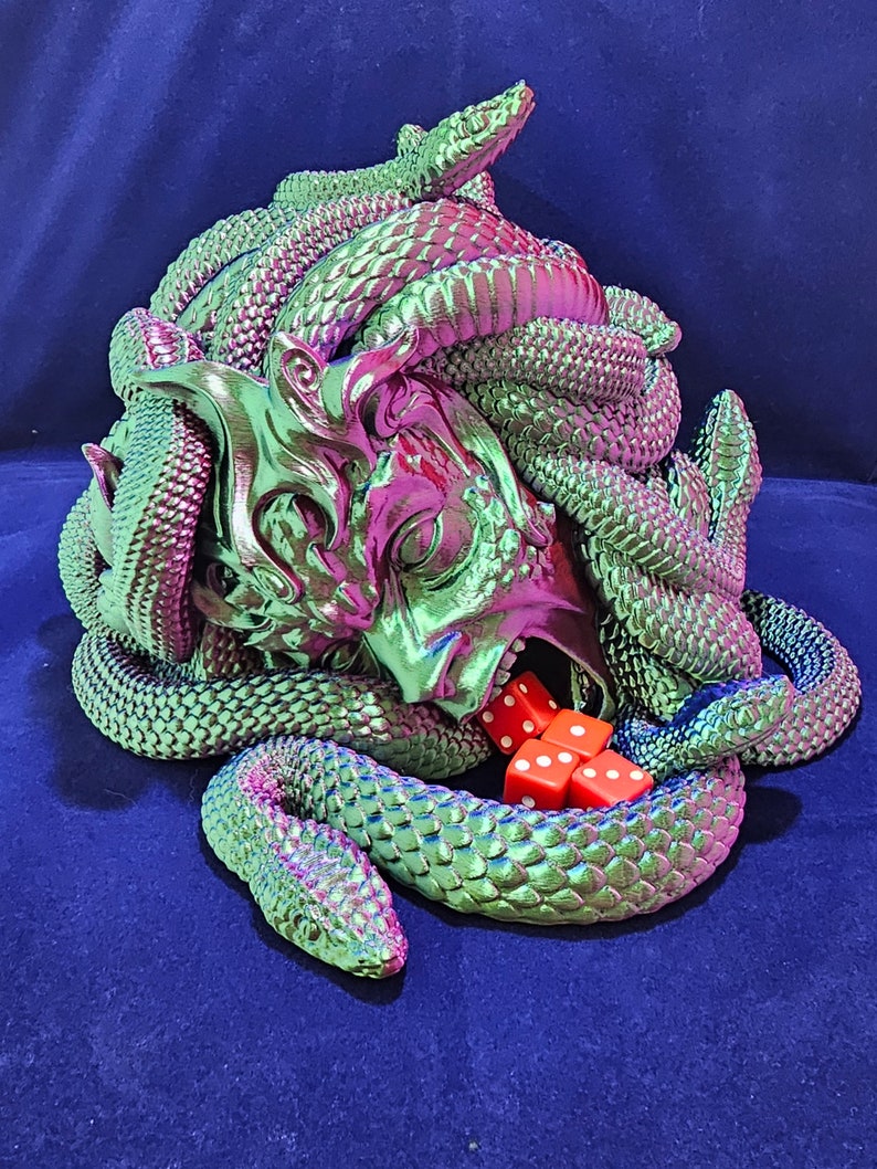 3D Printed Color-changing Medusa/gorgon Dice Tower - Etsy