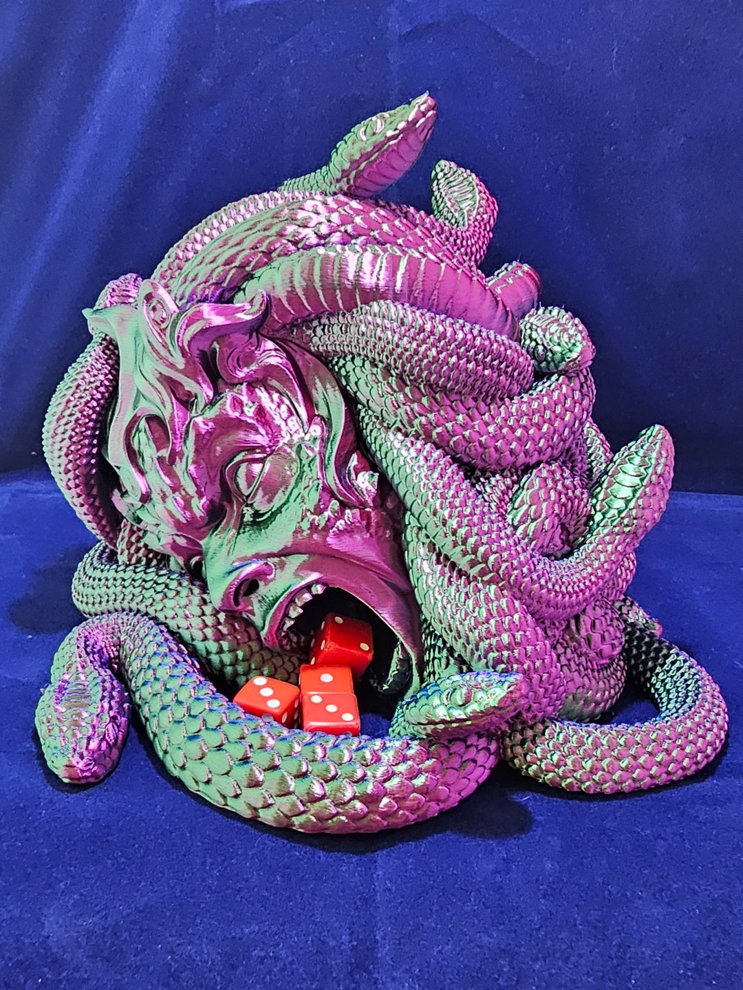 3D Printed Color-changing Medusa/gorgon Dice Tower - Etsy