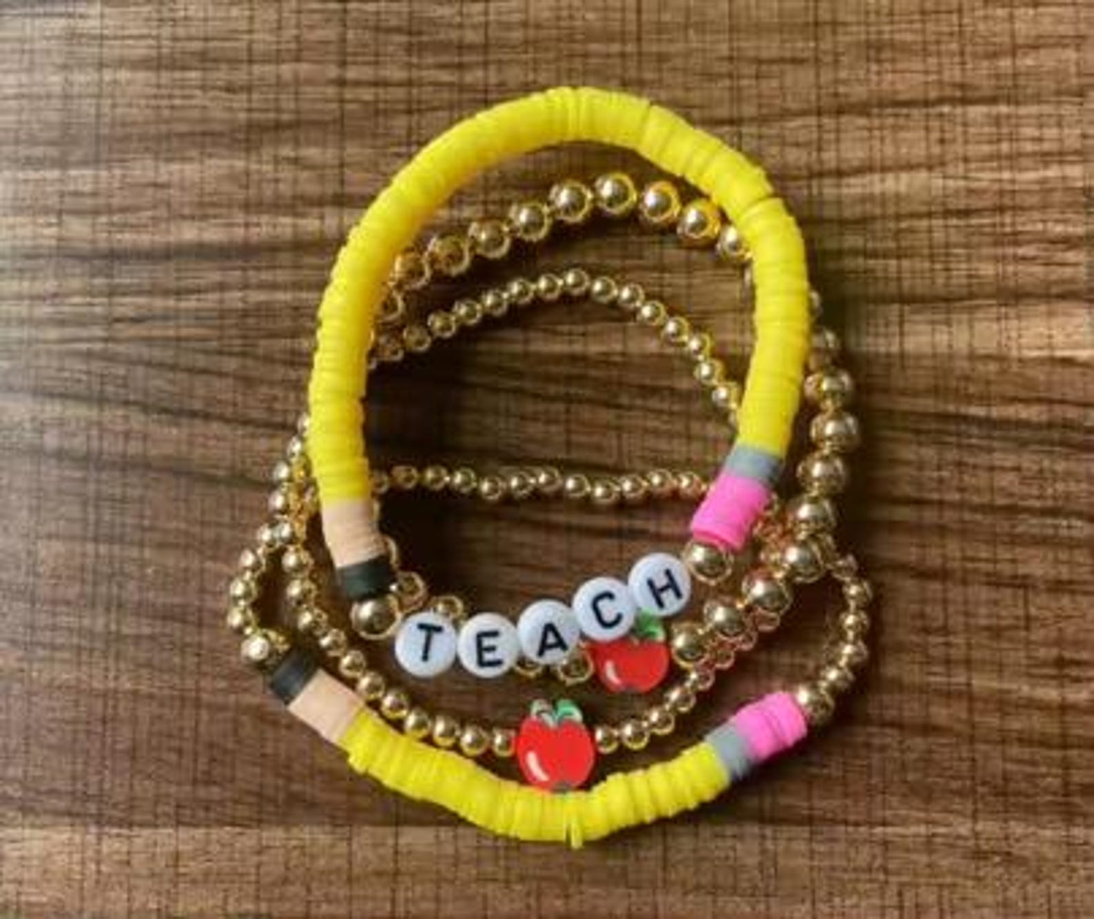 Teacher Appreciation Bracelet Set | Personalized Teacher Gift | Valentine’s Day Bracelet for ...