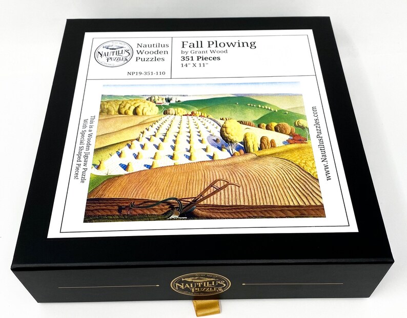 Wooden Jigsaw Puzzles for Adults Fall Plowing by Grant Wood - Etsy
