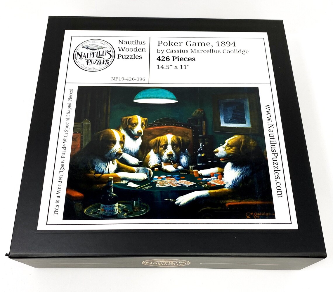 Wooden Jigsaw Puzzles for Adults Poker Game 1894 426 - Etsy