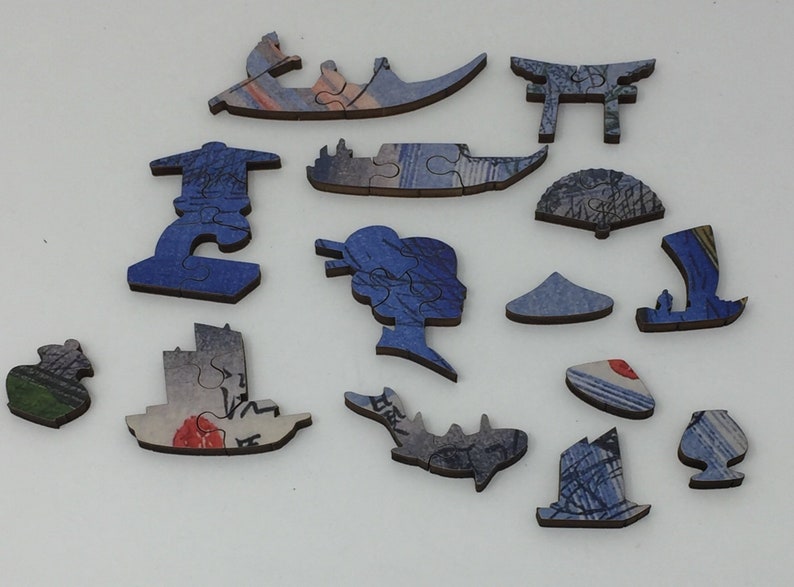 Wooden Jigsaw Puzzles for Adults Poling Past Willows by - Etsy