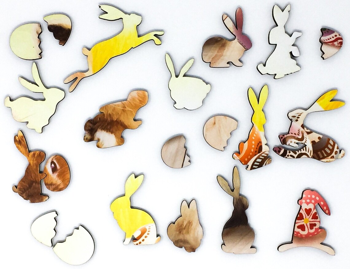 Wooden Jigsaw Puzzles for Adults Easter's on It's | Etsy