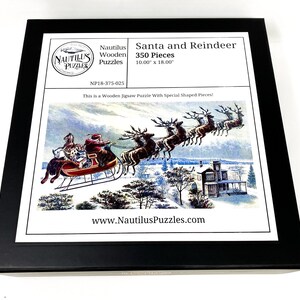 Christmas Wooden Jigsaw Puzzles for Adults Santa and Reindeer 350 ...