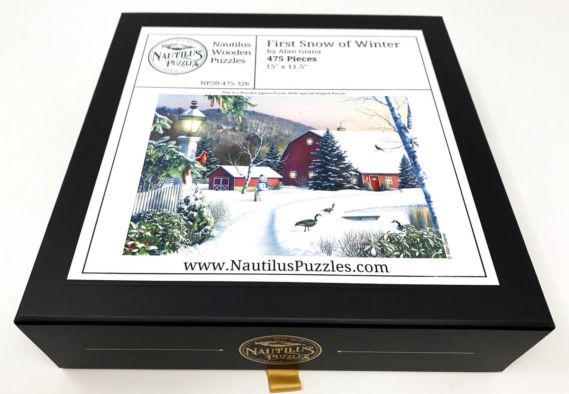 Wooden Jigsaw Puzzles for Adults First Snow of Winter 475 - Etsy