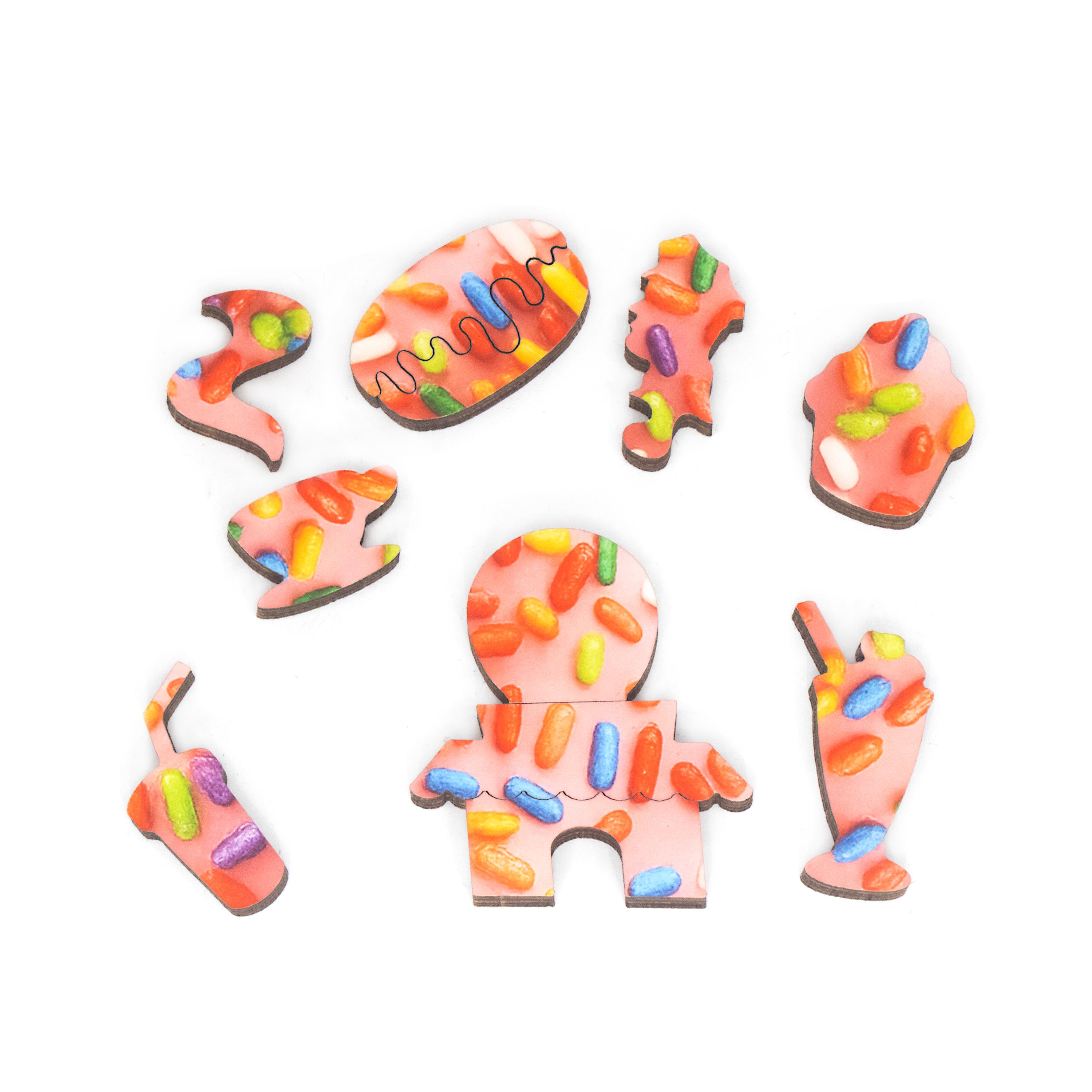 The Big Pink Donut Mosaic Shaped Jigsaw Puzzle 50 Piece by Nautilus ...
