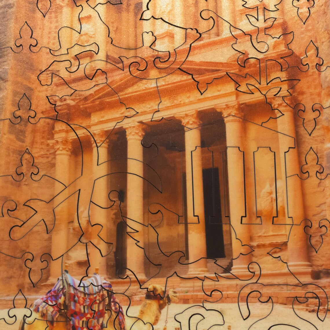 Petra, Jordan Mini Wooden Jigsaw Puzzle 50 Piece by Nautilus Puzzles ...