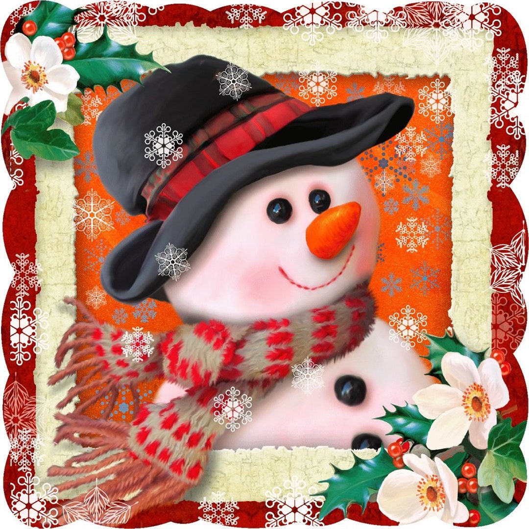 Wooden Jigsaw Puzzles for Adults - Holly Jolly Snowman (50 Piece Mini ...