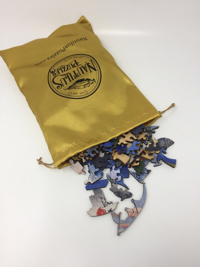 Wooden Jigsaw Puzzles for Adults Poling Past Willows by - Etsy