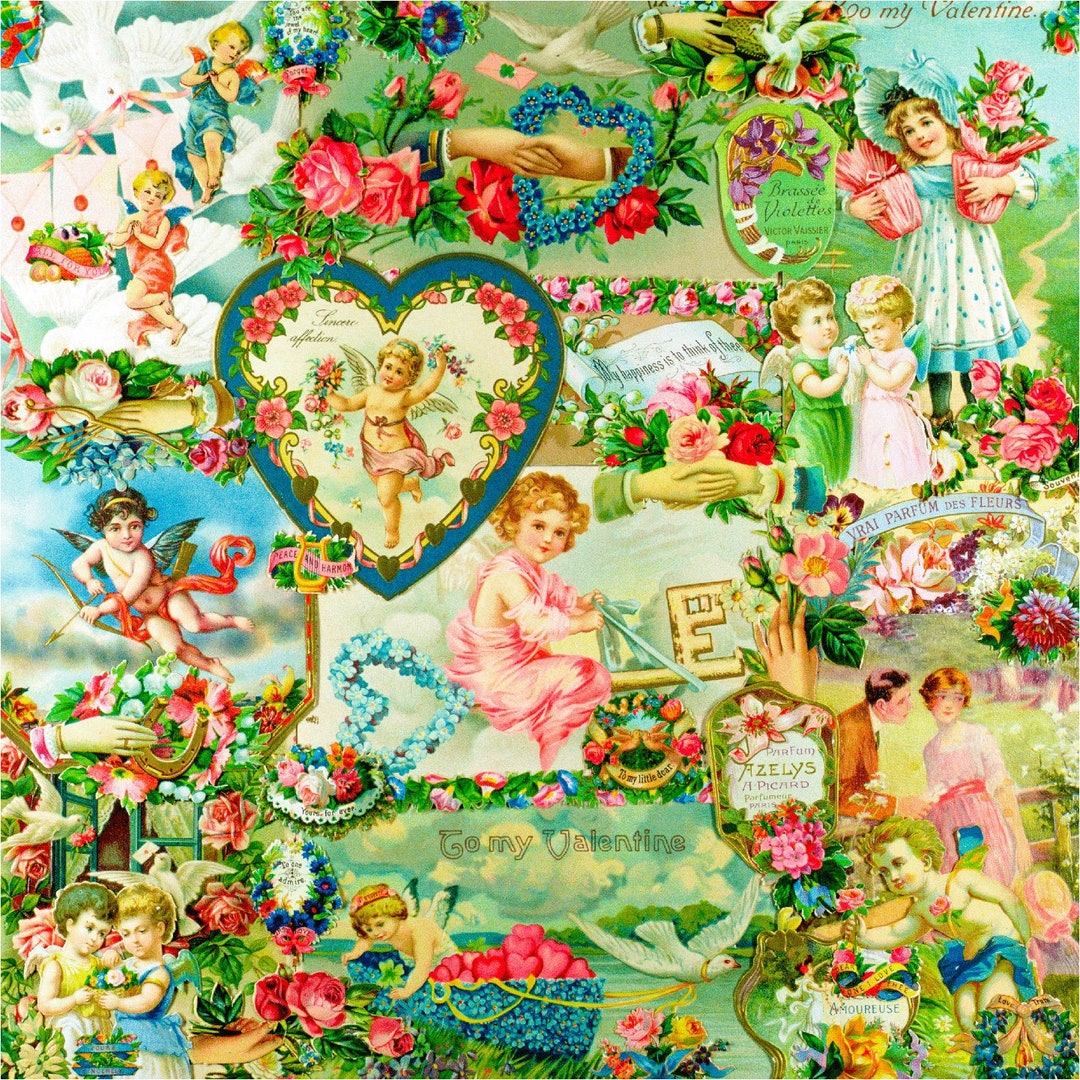 Victorian Jigsaw Puzzle, Valentines Puzzles, Wooden Puzzles for Adults ...