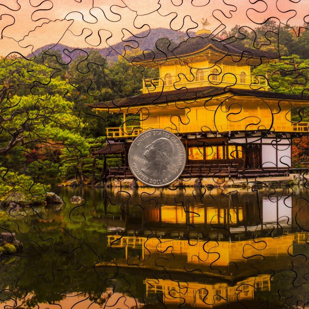 Wooden Jigsaw Puzzles for Adults Temple of the Golden - Etsy