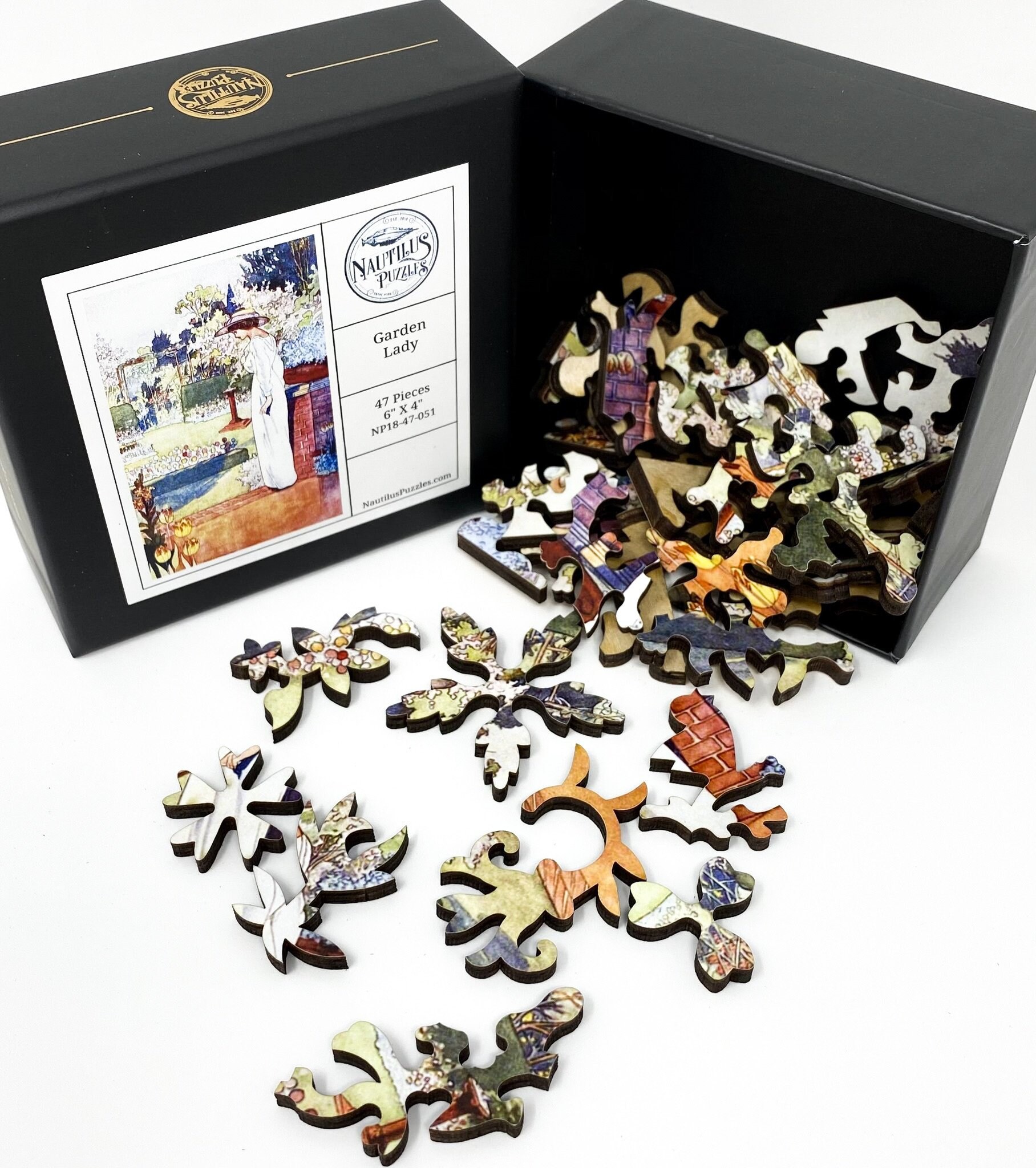 Wooden Jigsaw Puzzles for Adults Garden Lady 47 Pieces by | Etsy
