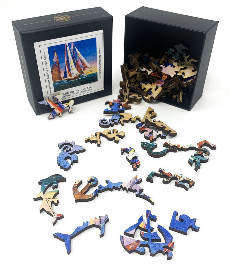 Wooden Jigsaw Puzzles for Adults Sails in the Open Sea 50 - Etsy