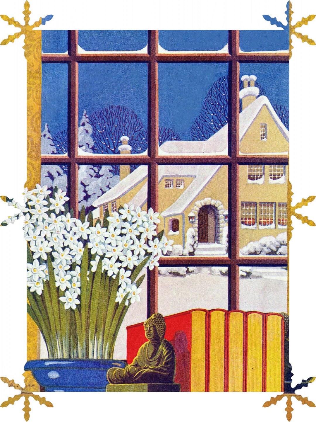 Winter Zen Puzzle With Unique Shaped Pieces, Adult Wooden Jigsaw ...