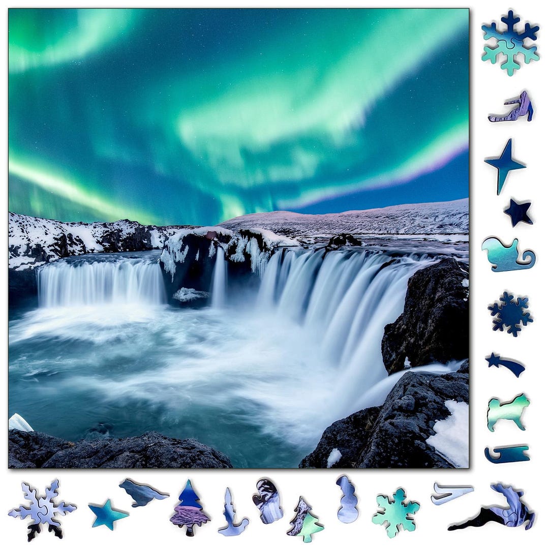 Northern Lights Puzzle With Whimsy Pieces Heirloom Gift for Mom ...