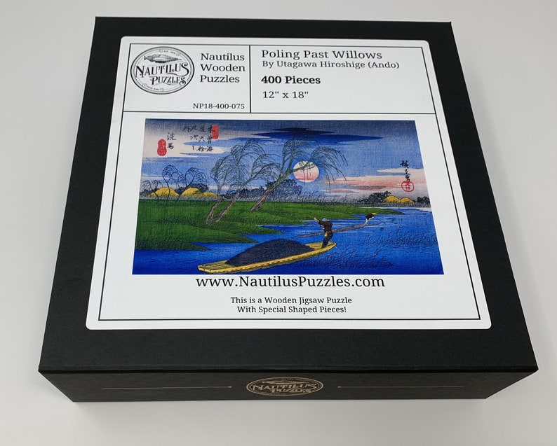 Wooden Jigsaw Puzzles for Adults Poling Past Willows by - Etsy