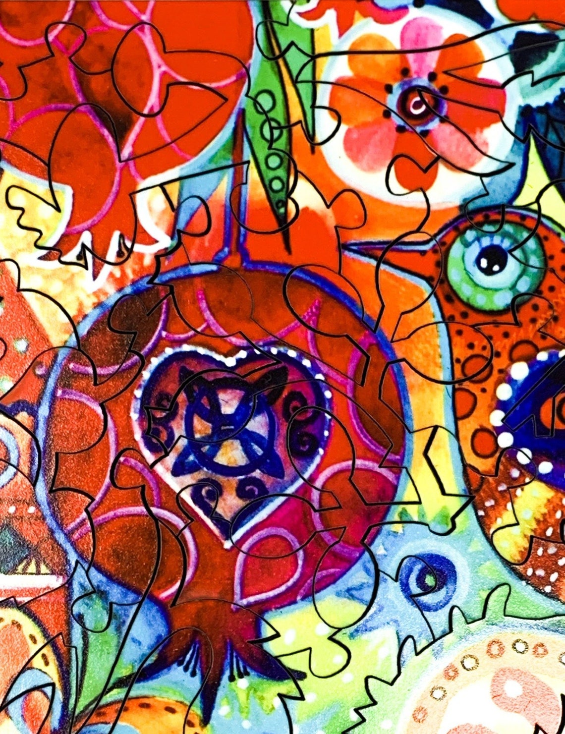 Wooden Jigsaw Puzzles For Adults In The Pomegranate Tree 50 Etsy