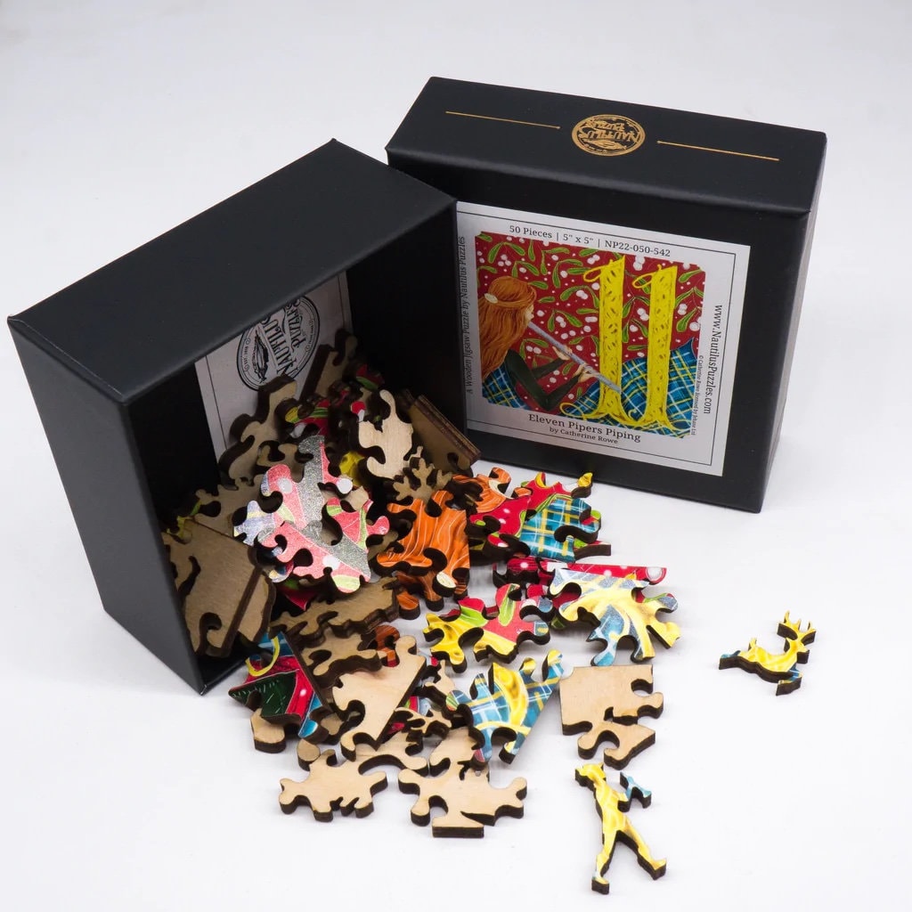 Wooden Jigsaw Puzzles for Adults Eleven Pipers Piping 50 - Etsy