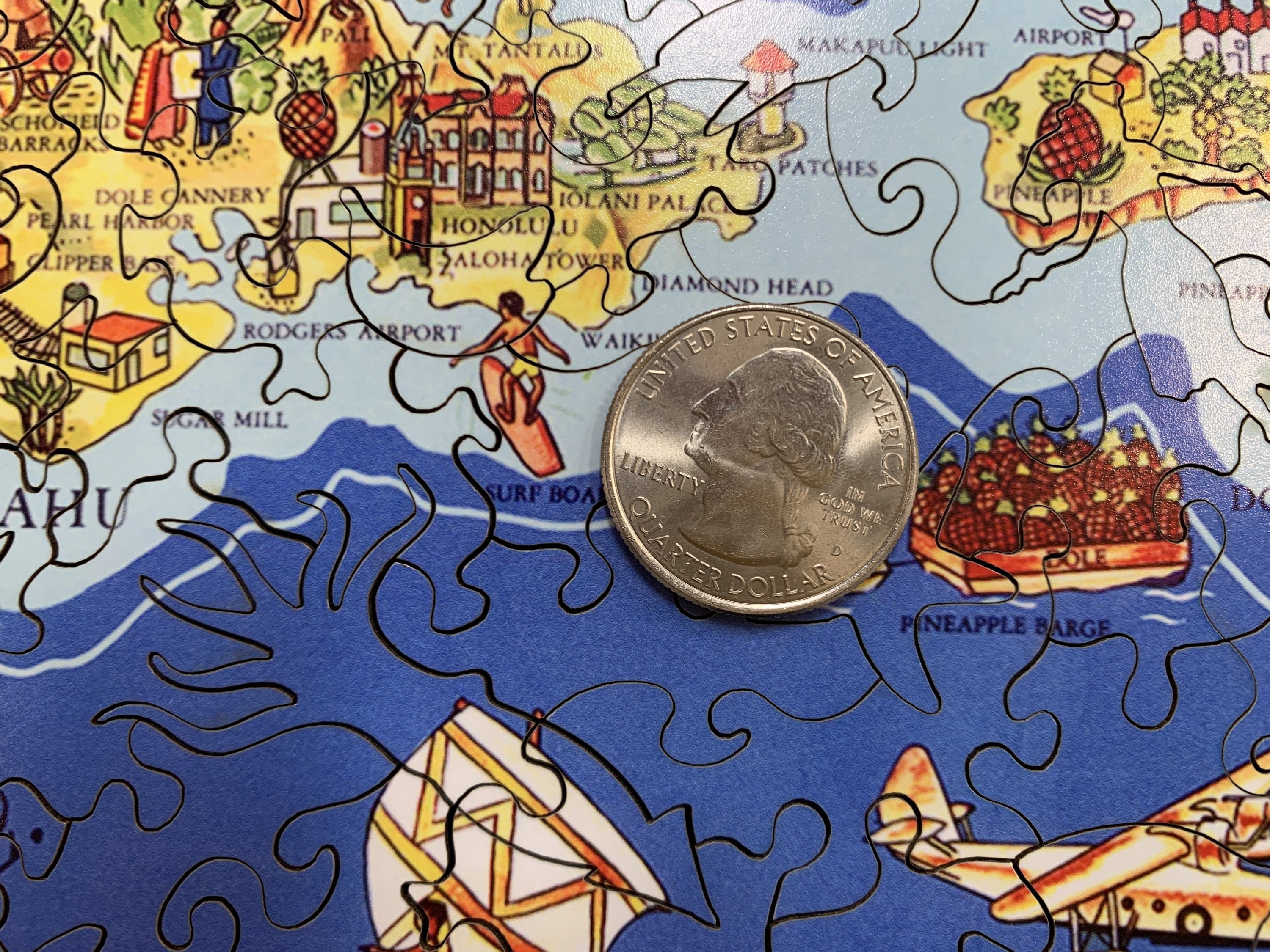 Wooden Jigsaw Puzzles for Adults Map of Hawaii 471 Piece | Etsy