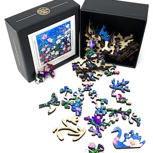 Wooden Jigsaw Puzzles for Adults Cosmos Meadow 48 Piece Mini Wooden ...