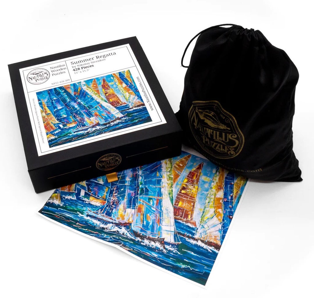 Wooden Jigsaw Puzzles for Adults Summer Regatta 428 Pieces Wooden ...