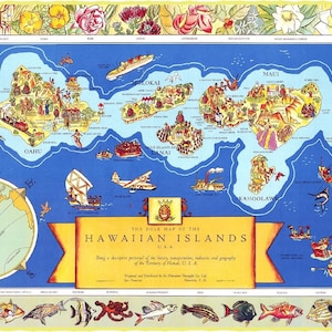 Wooden Jigsaw Puzzles for Adults - Map of Hawaii (471 Piece Wooden ...