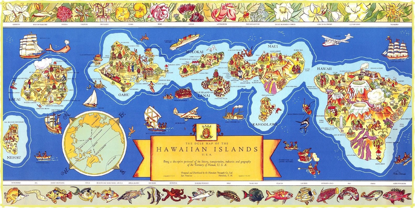 Wooden Jigsaw Puzzles for Adults - Map of Hawaii (471 Piece Wooden ...