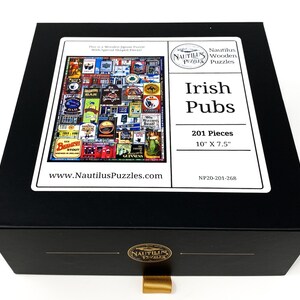 Wooden Jigsaw Puzzles for Adults, Irish Pubs Puzzle, 201 Pieces Wooden ...