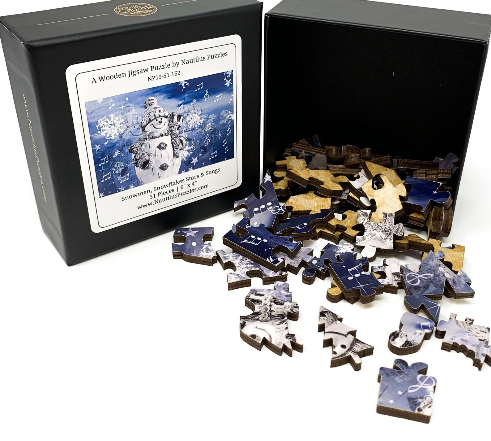 Snowman Puzzles for Adults 51 Pieces by Nautilus Puzzles® - Wooden ...