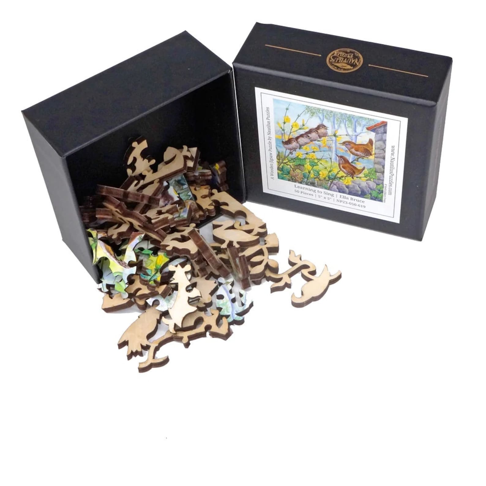 Bird Wooden Puzzles for Adults 50 Pieces by Nautiluspuzzles® - Mini ...