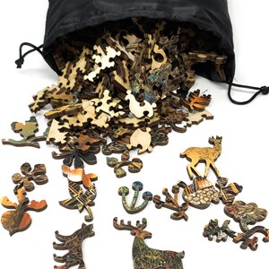 Jigsaw Puzzles for Adults, Wooden Whimsy Puzzle, Gift for Her, Unique ...