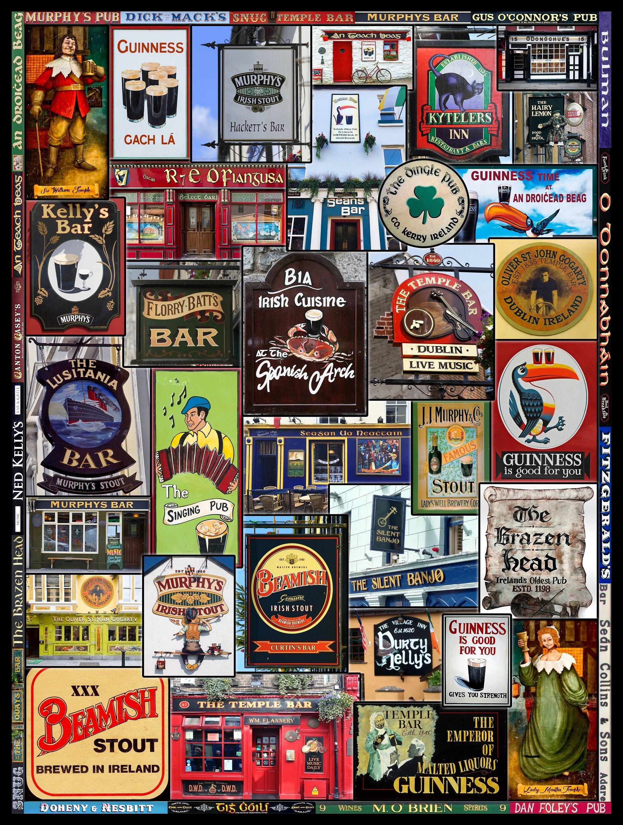 Wooden Jigsaw Puzzles for Adults Irish Pubs 201 Piece - Etsy