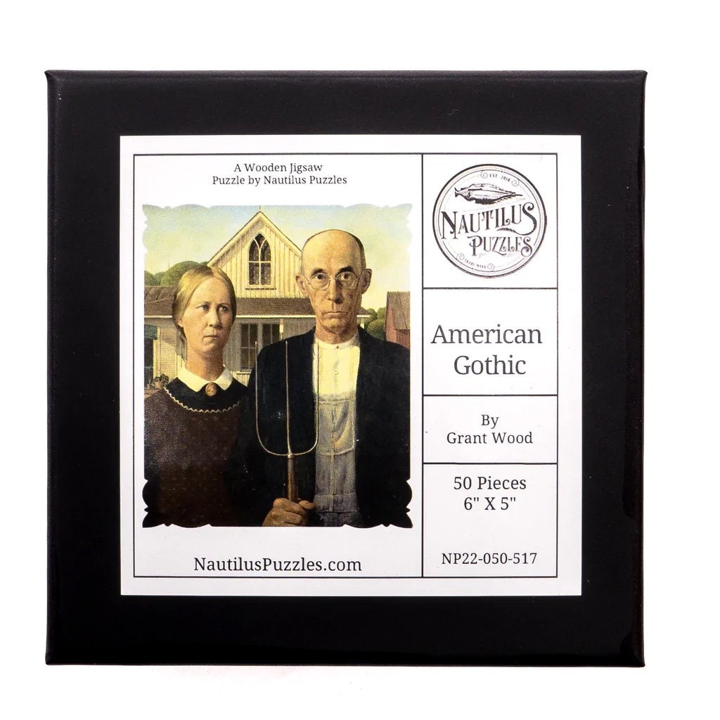 Wooden Jigsaw Puzzles for Adults American Gothic by Grant - Etsy