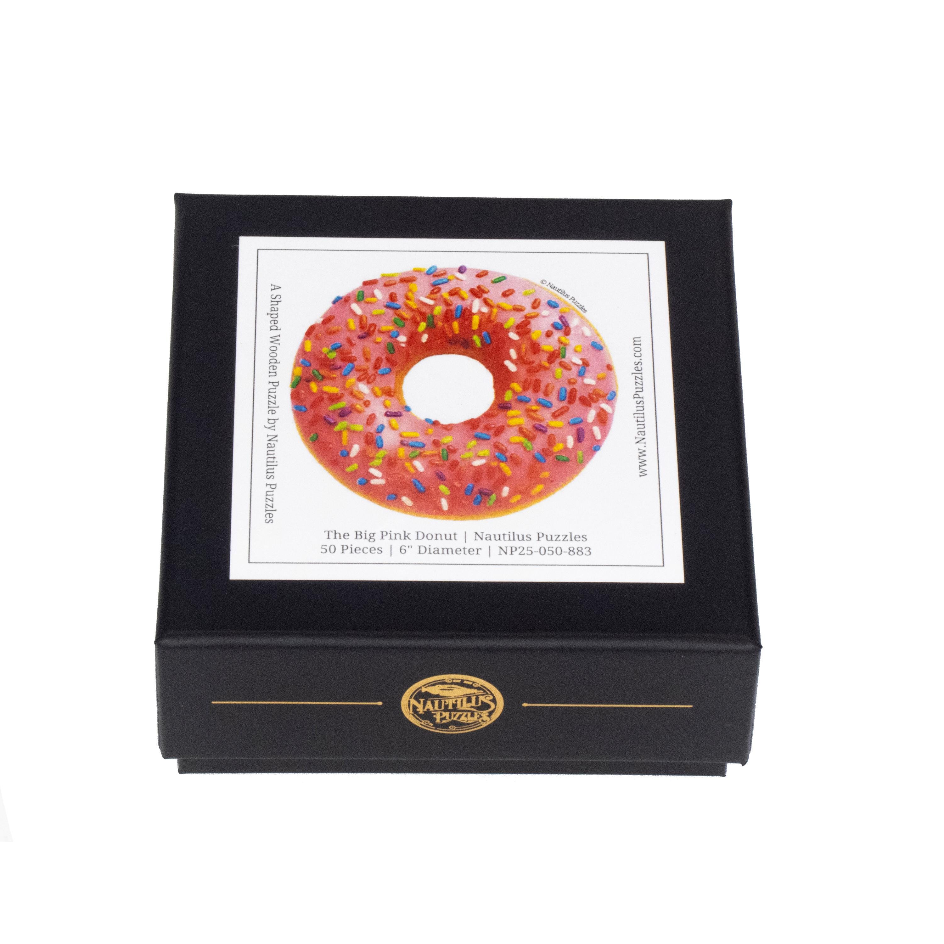 The Big Pink Donut Mosaic Shaped Jigsaw Puzzle 50 Piece by Nautilus ...