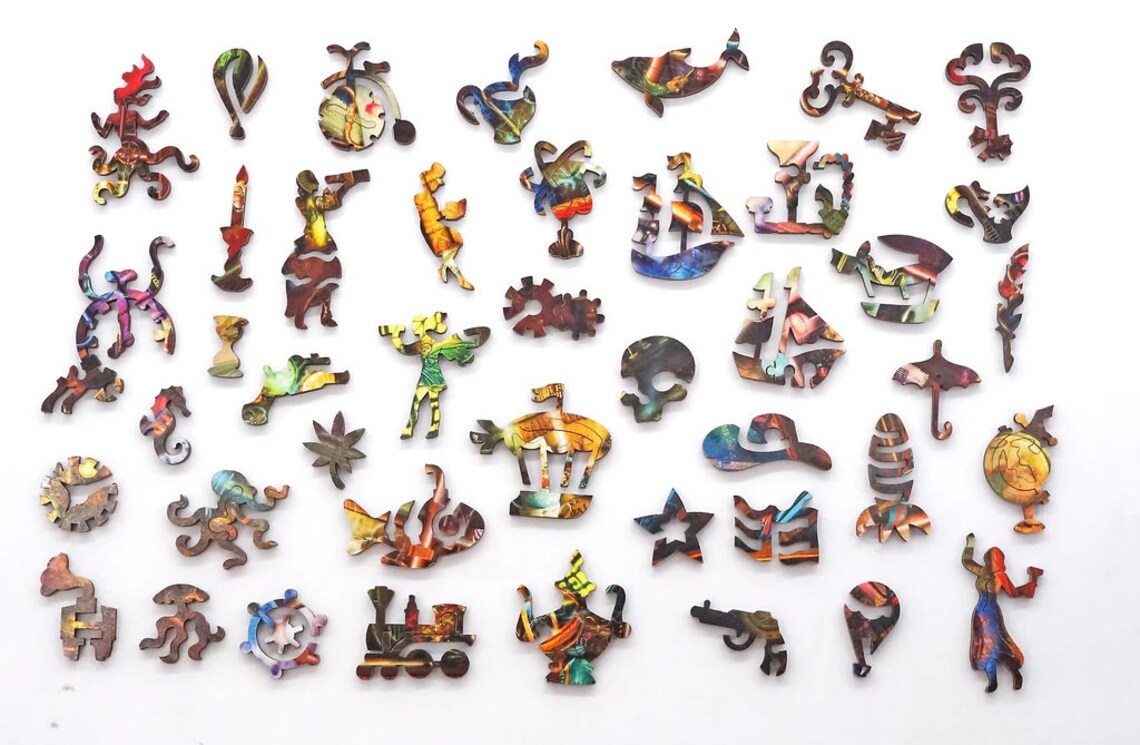 Wooden Jigsaw Puzzles for Adults Steampunk Bookshelf (453 Piece Wooden ...