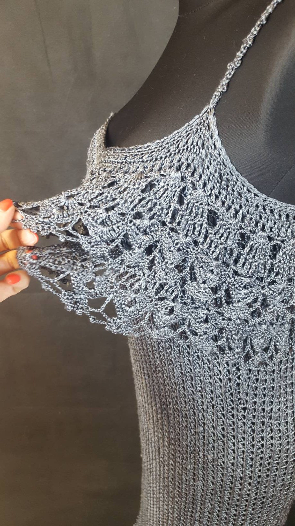 Crochet Long Dress for Women. Silk Crochet Lace Dress. - Etsy