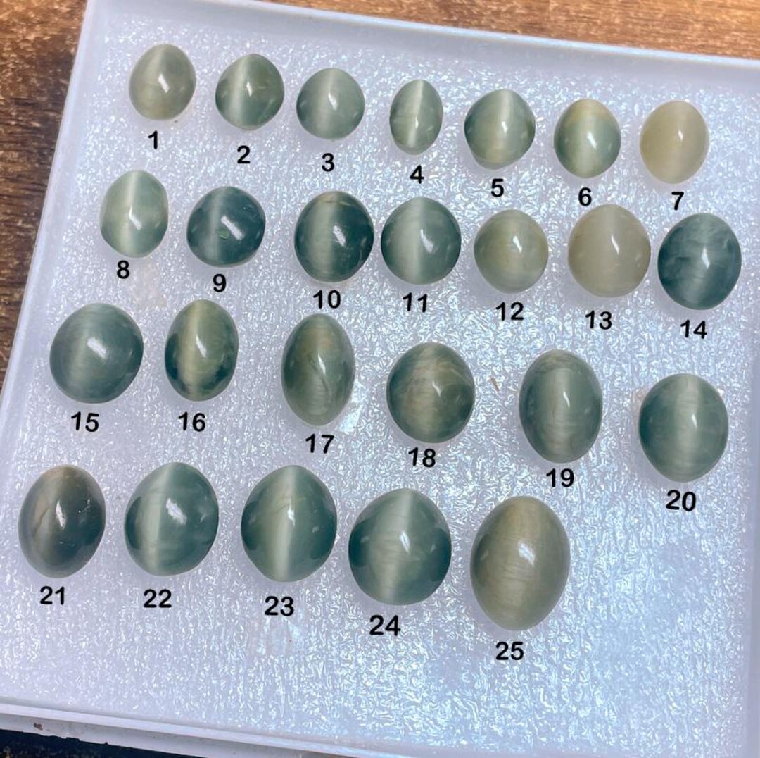 Natural Cats Eye Gemstone, Oval Shape Cats Eye, Loose Cabochon Cats Eye ...