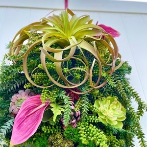 Large Tropical Double Door Everyday Wreath | Summer Succulent Door ...