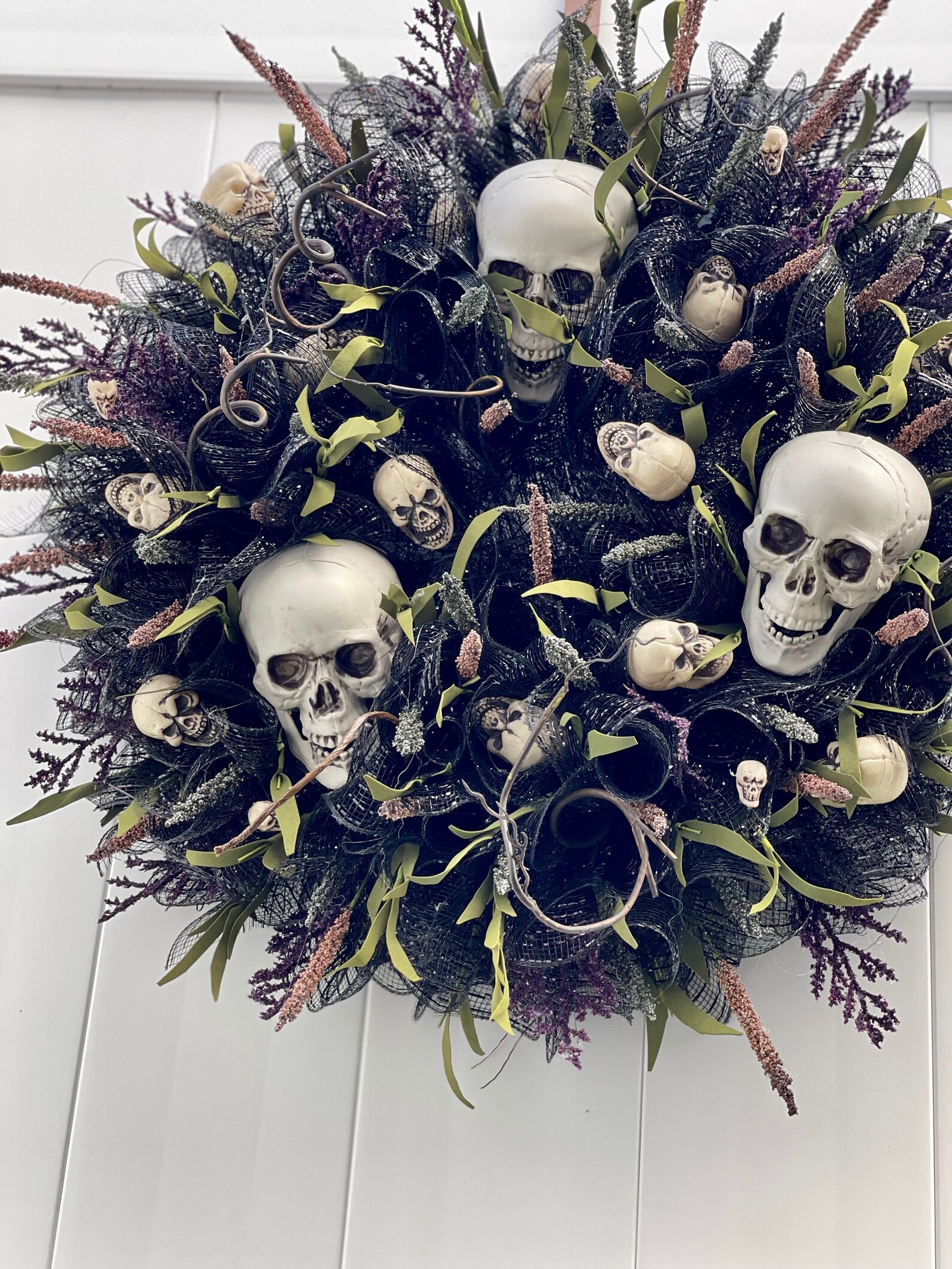 Halloween Wreath for Front Door Scary Graveyard Wreath - Etsy