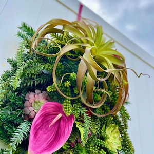 Large Tropical Double Door Everyday Wreath | Summer Succulent Door ...