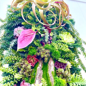 Large Tropical Double Door Everyday Wreath | Summer Succulent Door ...