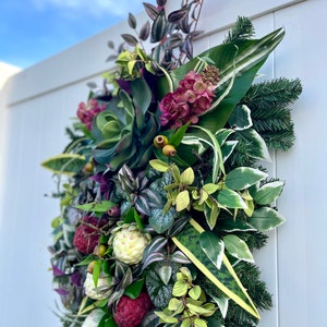 Large Spring Double Door Everyday Wreath Summer Succulent Door Hanger ...