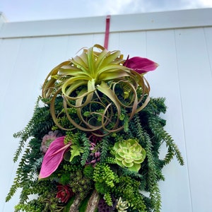 Large Tropical Double Door Everyday Wreath | Summer Succulent Door ...