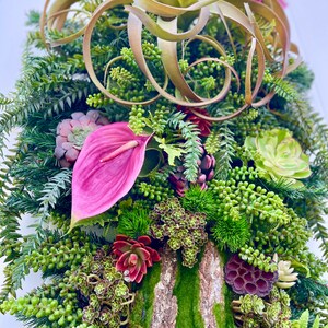 Large Tropical Double Door Everyday Wreath | Summer Succulent Door ...