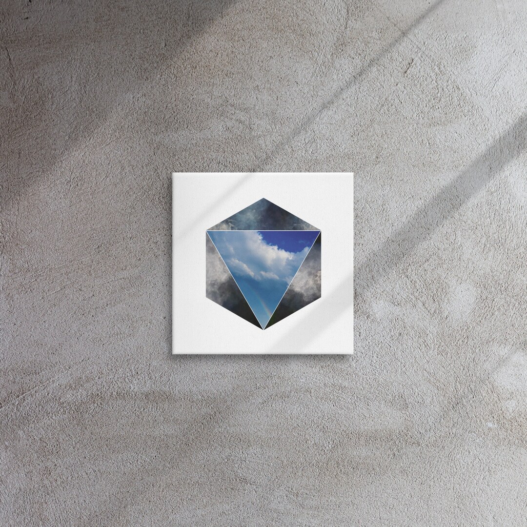 Air Element Platonic Solid Photography Art Print on Canvas Wall Hanging ...