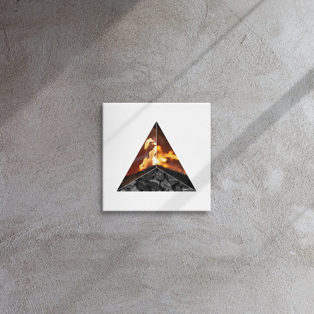 Fire Element Platonic Solid Photography Art Print on Canvas Wall ...