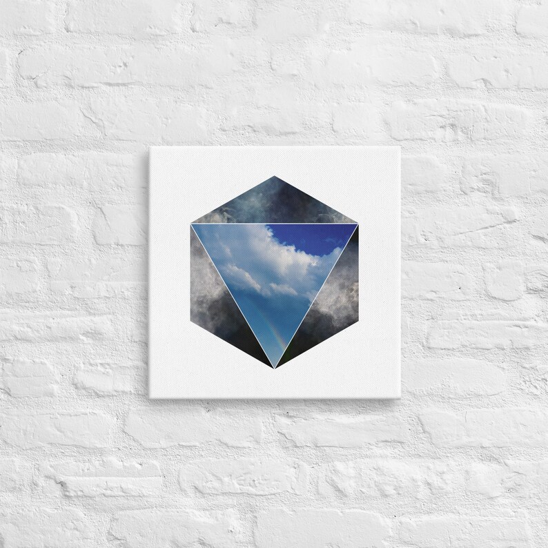 Air Element Platonic Solid Photography Art Print on Canvas Wall Hanging ...