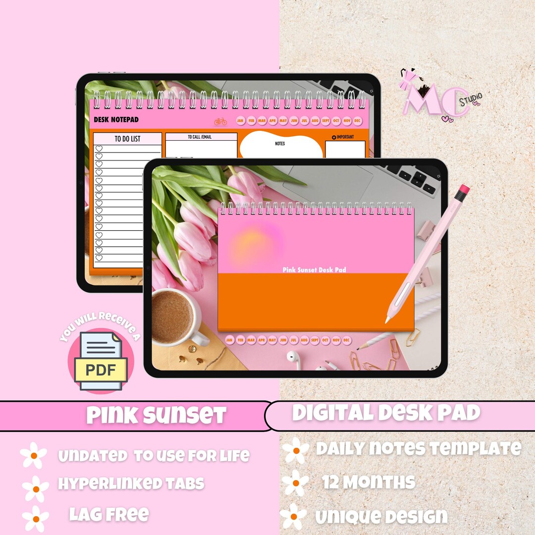 Digital Desk Pad | Digital Notes Pad | Goodnotes Desk Pad| - Etsy
