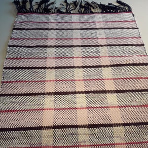 Vintage Hand-knotted Rug Trasmatta or Table Runner. Swedish Vintage ...